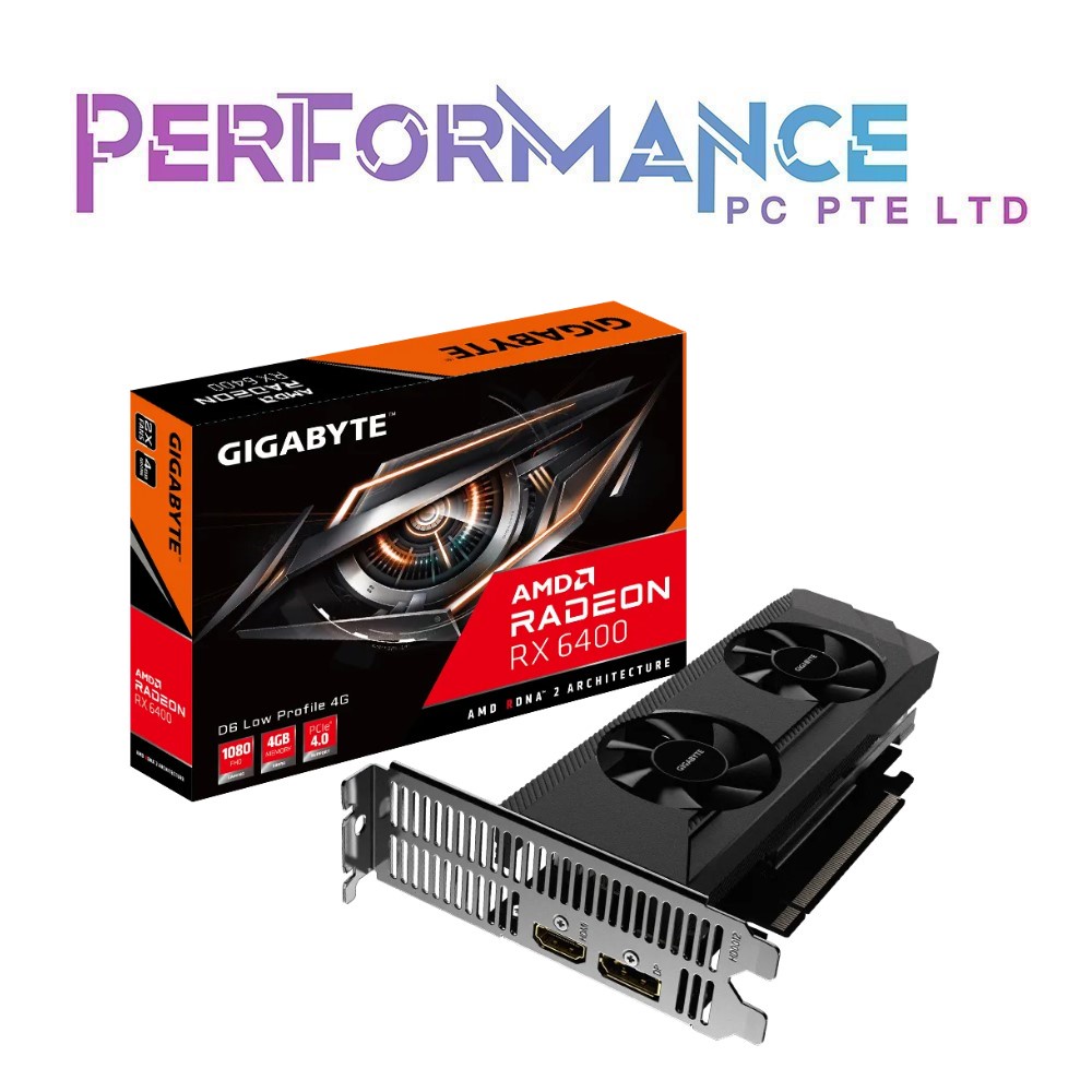 GIGABYTE Radeon™ RX 6400 D6 LOW PROFILE 4G GDDR6 (3 YEARS WARRANTY BY ...
