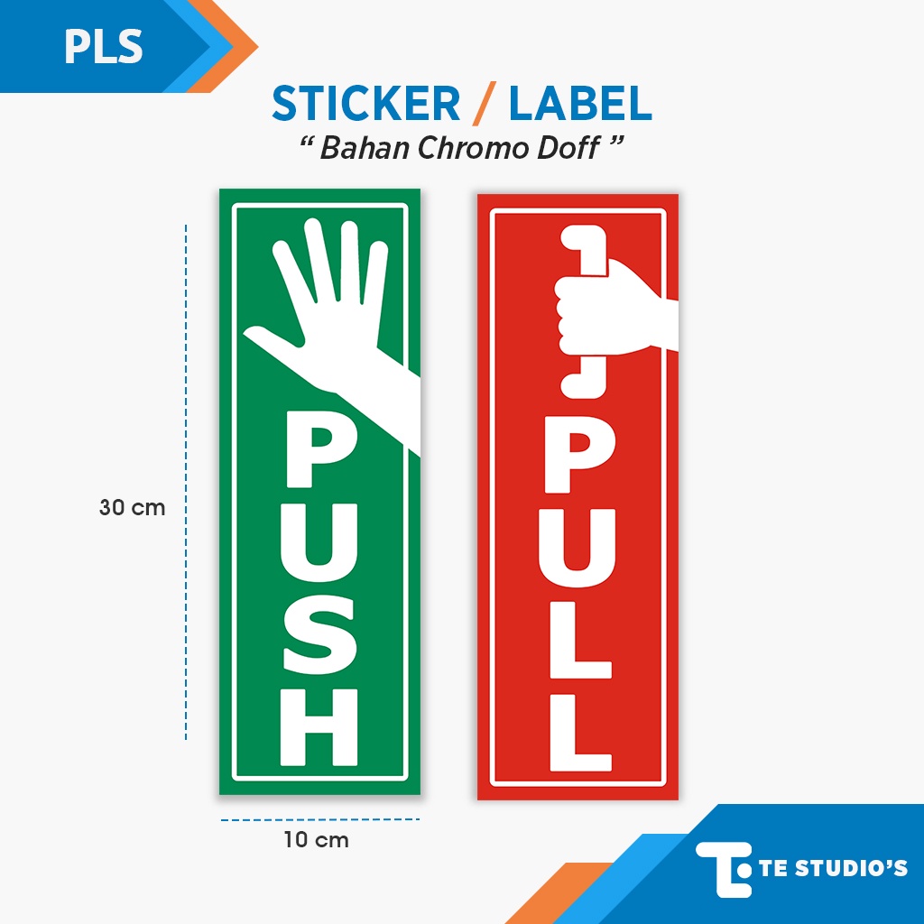 Sticker PUSH PULL Sticker PULL PUSH Open Door Sign Sign Sign Label ...
