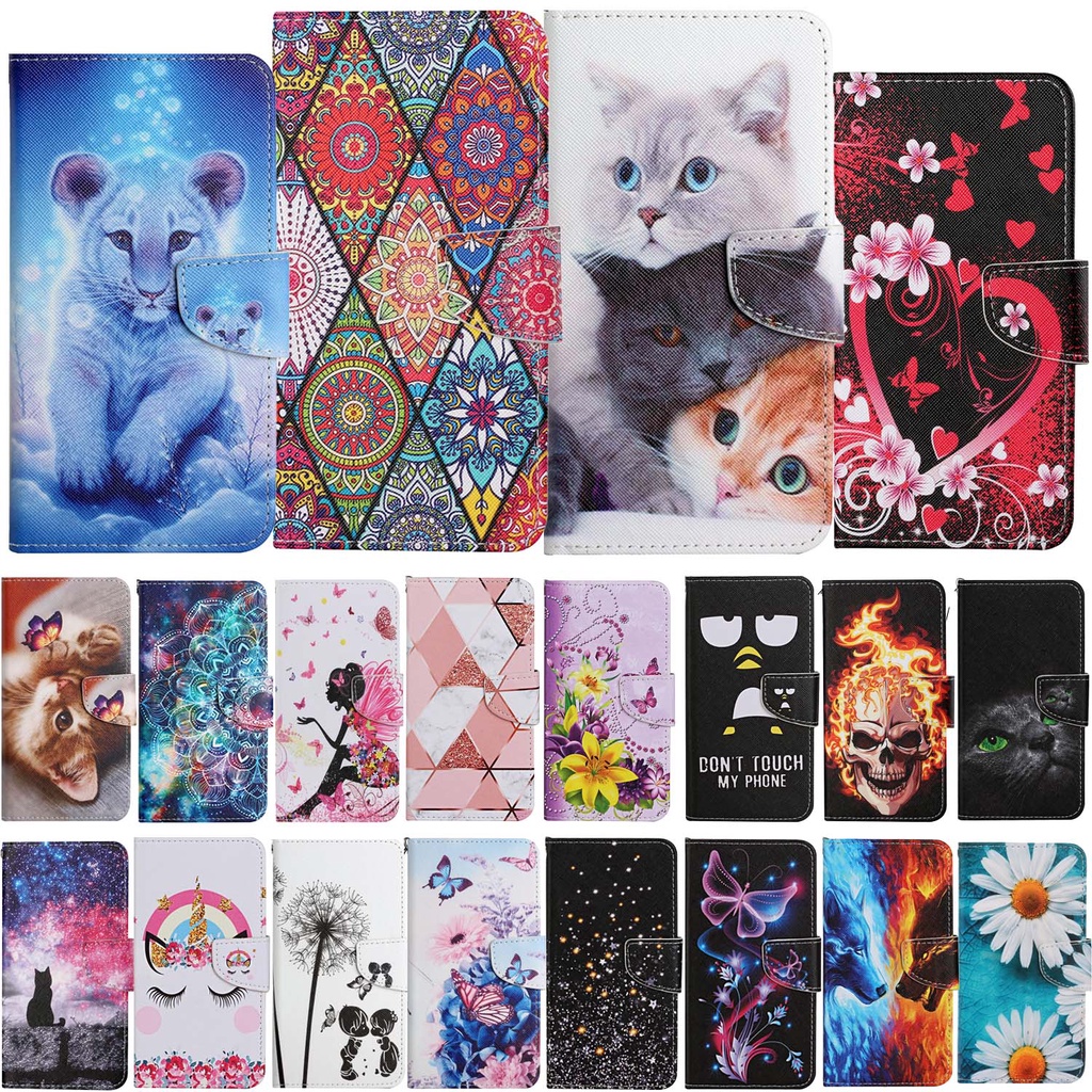 Cute Flower Cat Painted Case For Xiaomi Redmi Note 11 Pro 11S 10 Pro ...