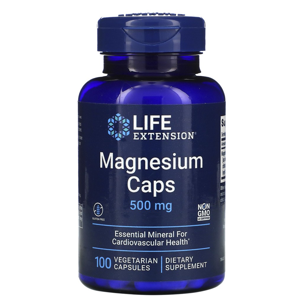 Life Extension Magnesium Caps 500 mg, 100 vege caps | Shopee Singapore