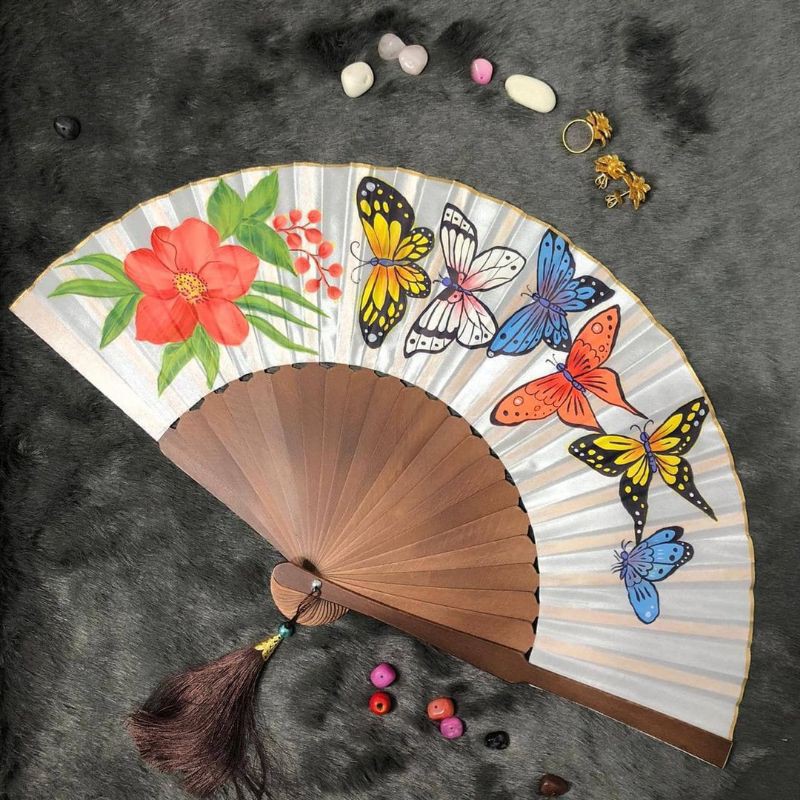 Painting Fan/Hand Fan/Folding Fan (Can Engrave Your Name On The Fan ...