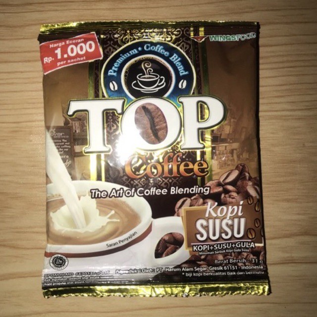 Top Coffee Instant Coffee Sugar Milk (1 SACHET) | Shopee Singapore