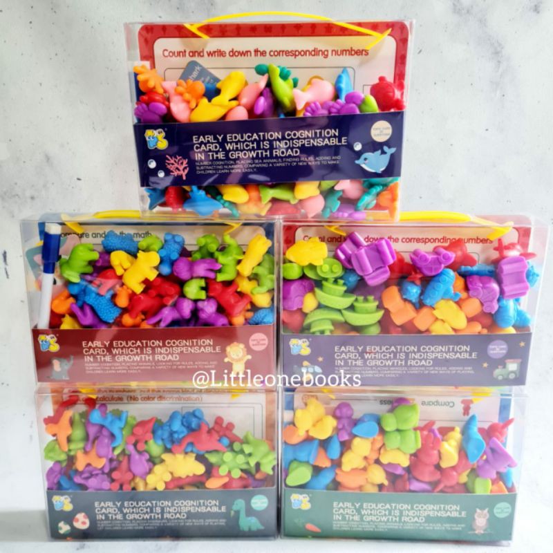 Sorting color toys & colored bowls colorful counter counting toys color ...