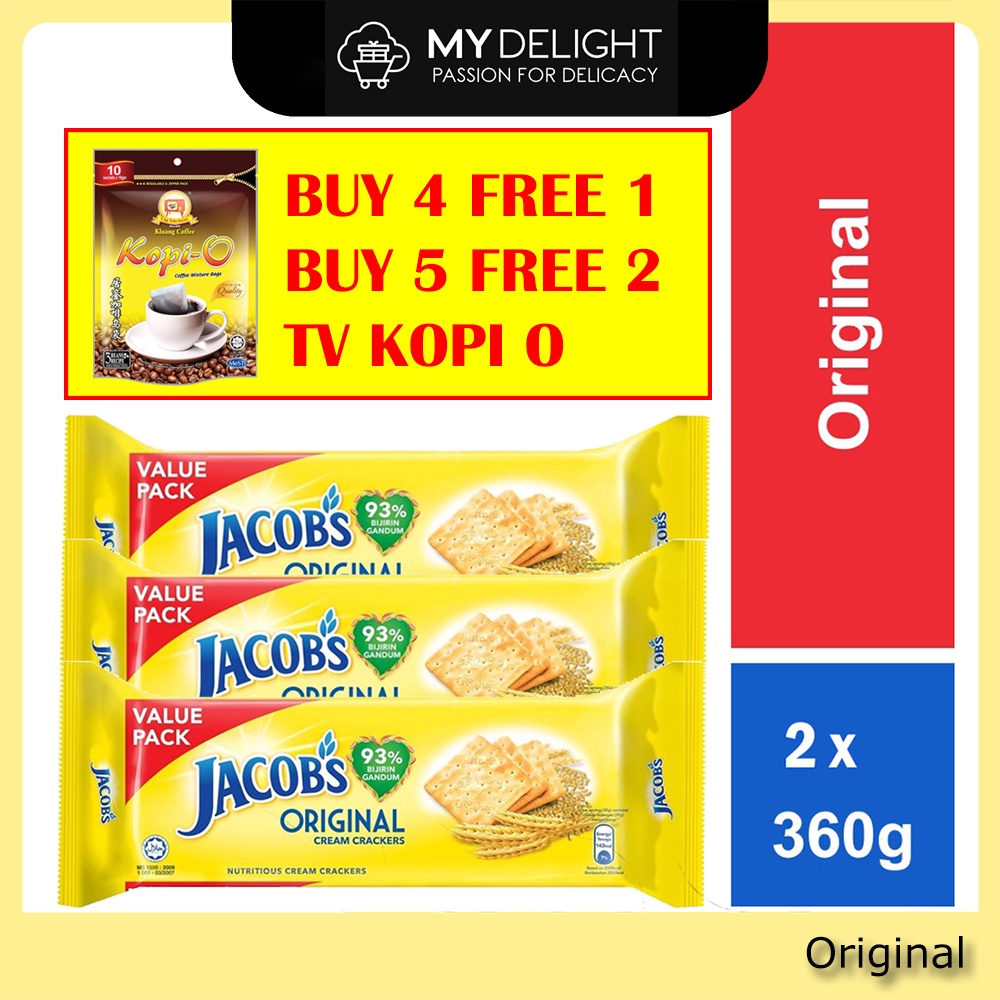 (Bundle of 3) Jacob's Cream Cracker Value Pack 360g x 3 | Shopee Singapore