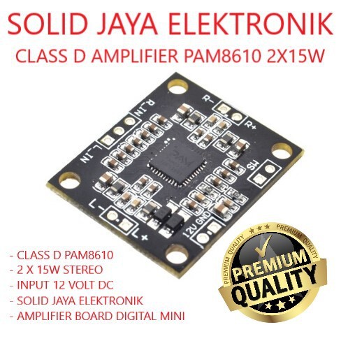 Power CLASS D MINI PAM8610 12V AMPLIFIER KIT PAM 8610 2X15W STEREO 12V ...