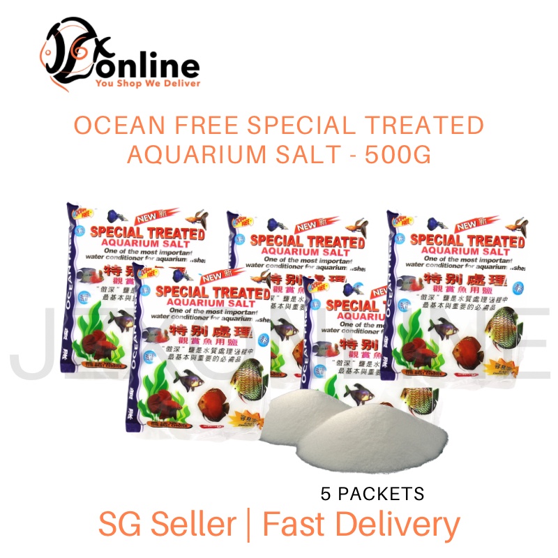 OCEAN FREE Special Treated Aquarium Salt (500g/Pack) (5 Pack Bundle ...