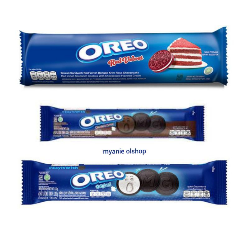 Oreo Blackpink Red Velvet Oreo Original and Oreo Chocolate 133gr Oreo ...