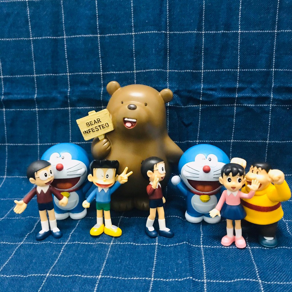 Doraemon Character Action Figure Set Of 7 Cute Children's Collection ...