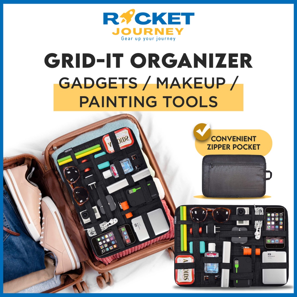 The Traveler Cocoon Innovations Grid-It Organizer Makeup Brush Painting ...