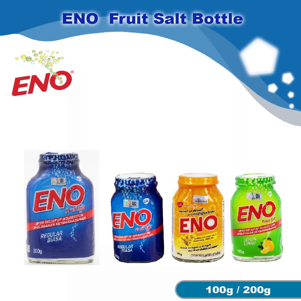 Eno Wind & Indigestion Relief Regular/Salt Ginger Lemon Powder (100g ...