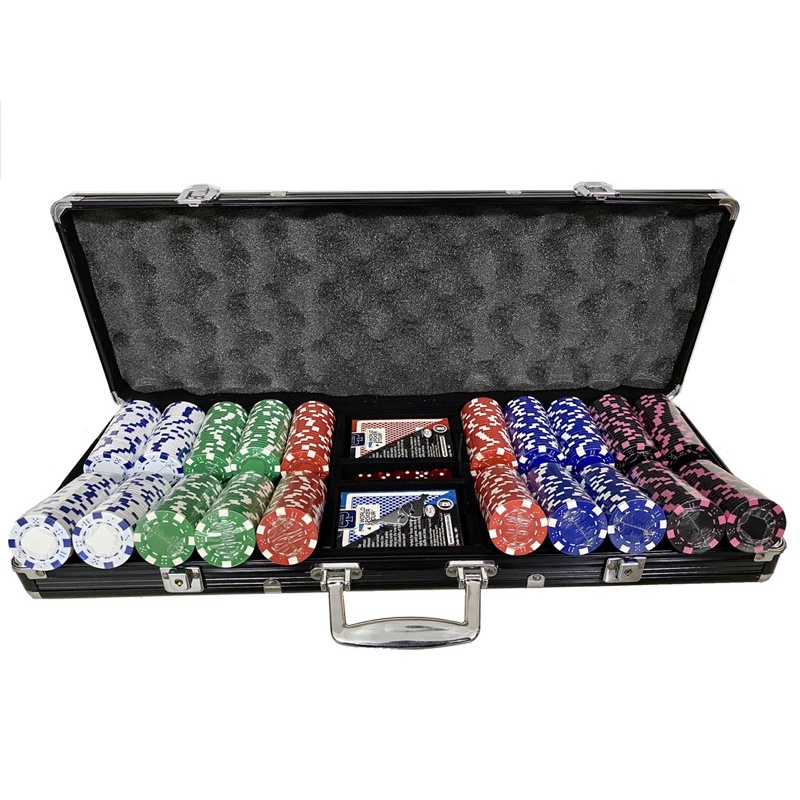 [SG Stock] Poker Chip Case Silver / Black 500 Chip Set | Shopee Singapore