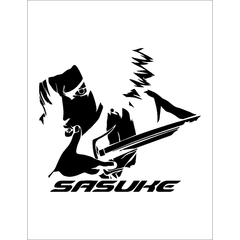 Cutting Sticker sasuke uchiha naruto Sticker Cool For Glass body Car ...