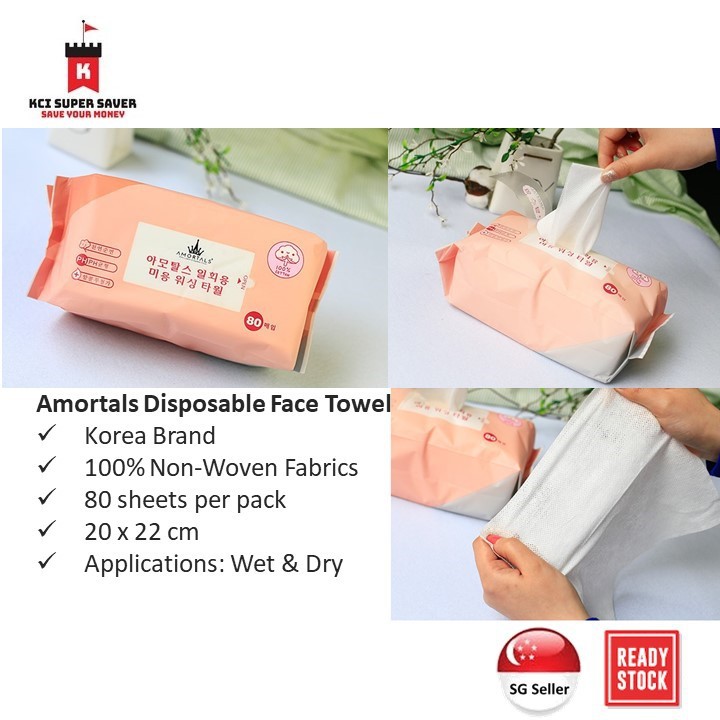Amortals Disposable Cleaning Wash Makeup Remover Face Towel Cotton Pad ...