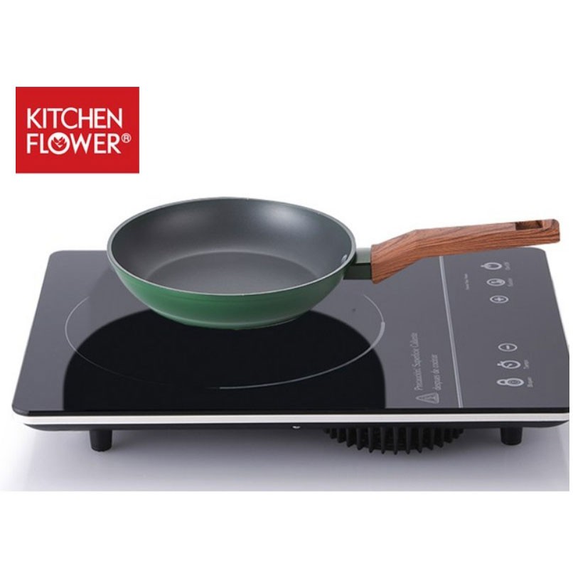 Kitchen Flower Cooking IH Induction Greenwood Frying Pan (20/26/28cm ...