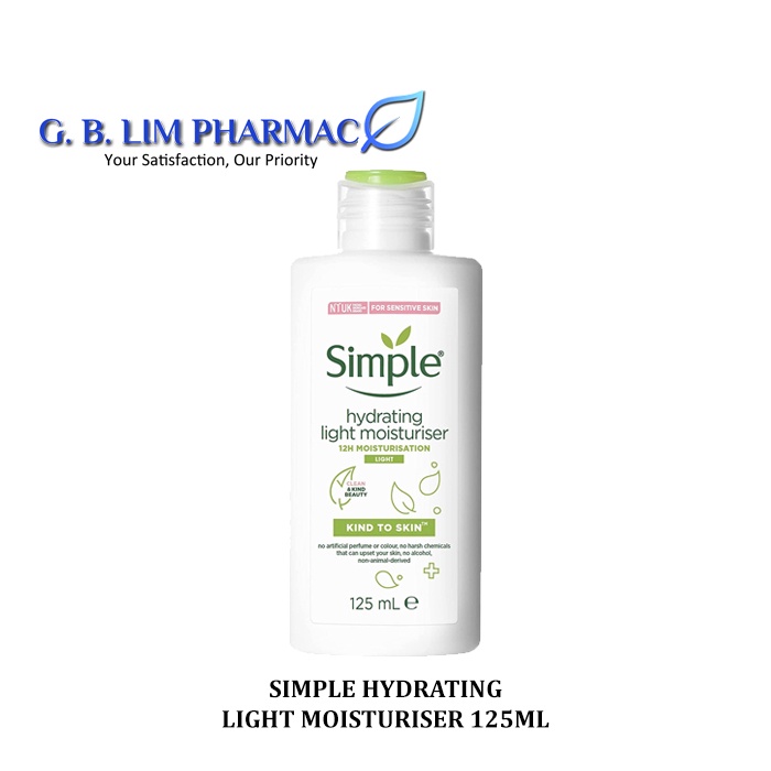 SIMPLE HYDRATING LIGHT MOISTURISER 125 ML (EXP: 7-JUNE-2025) | Shopee ...