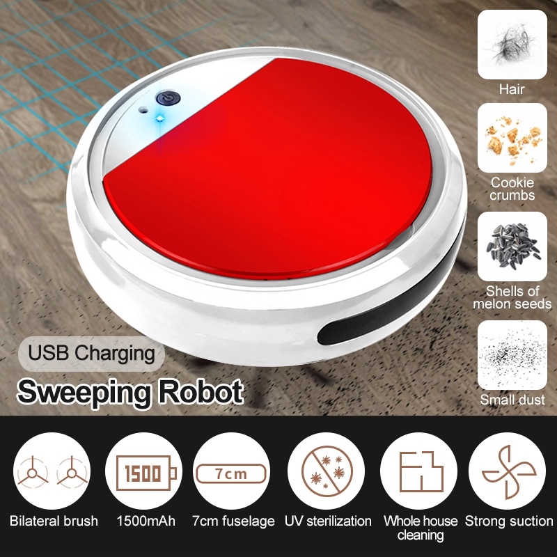 7-in-1 Smart Sweeping Robot Vacuum UV Disinfection Small Vacuum ...