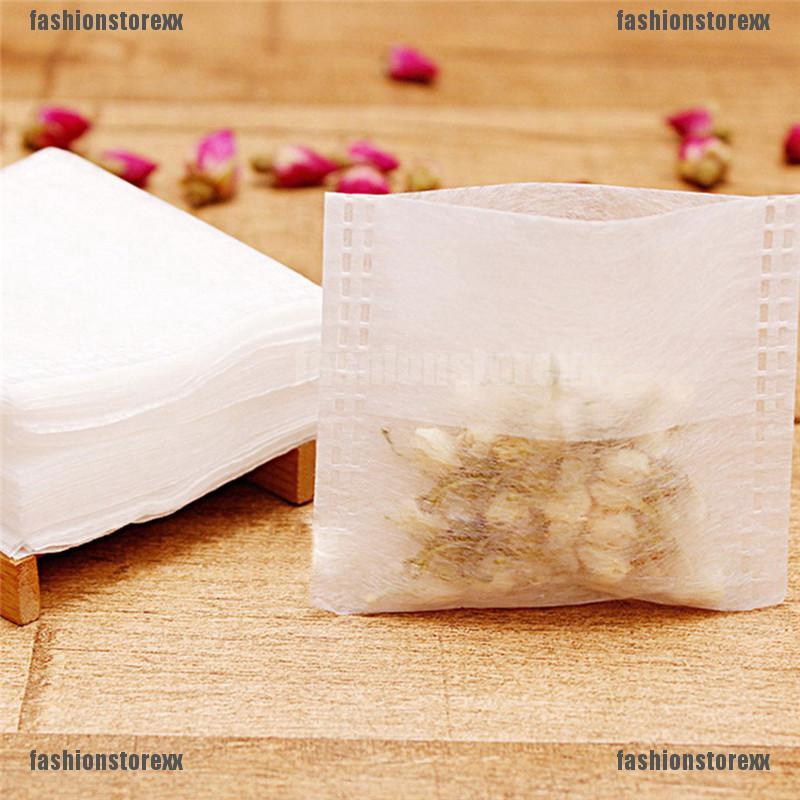 Portable 100Pcs Disposable Empty Teabags Corn Fiber Fold Close Heat ...