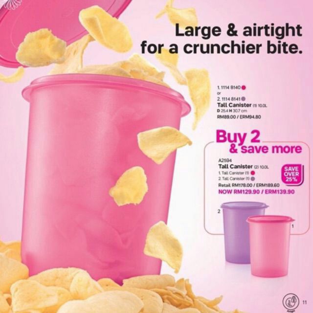 Tall Canister Tupperware (10L) | Shopee Singapore