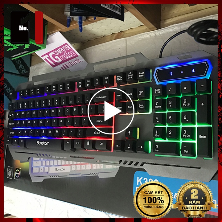 Bosston K380 Computer Gaming Mechanical LED Keyboard Gamer Cord ...