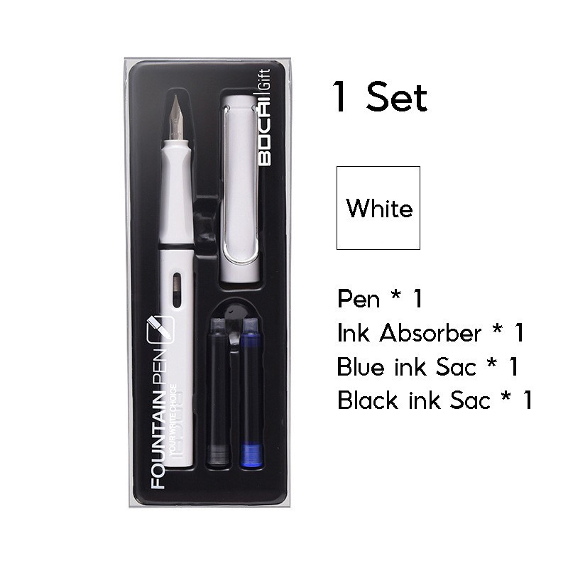 Fountain Pen Ink Pens Set 0.38mm Student Office School Writing Supplies ...