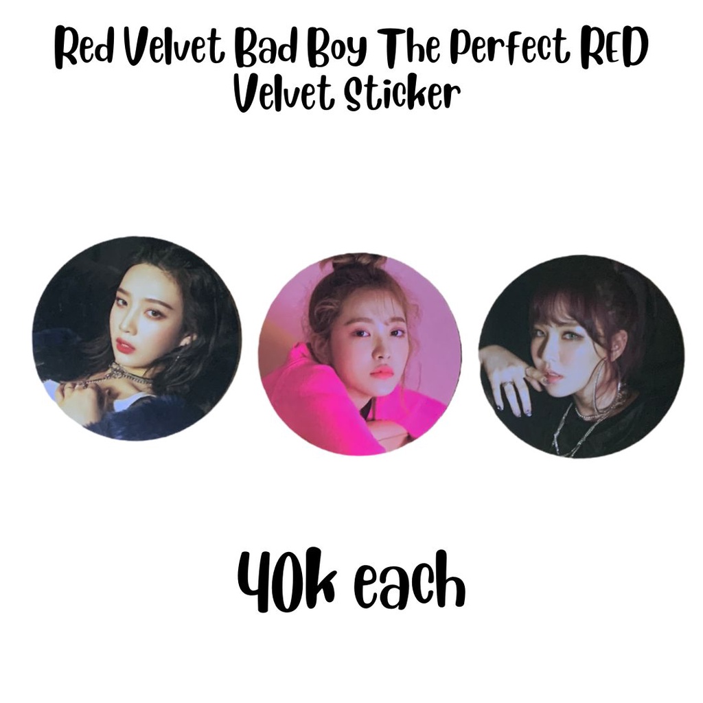 Red Velvet Bad Boy The Perfect Red Velvet Sticker Yeri Wendy Joy Circle ...