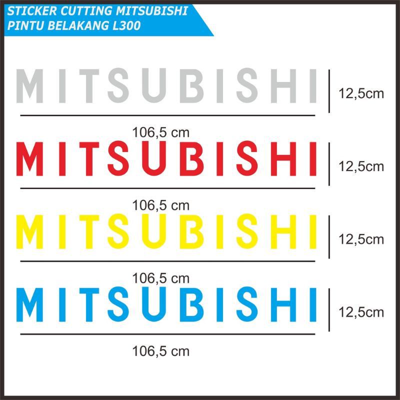 Mitsubishi Car Sticker pick up L300 Rear Tailgate Door Sticker | Shopee ...