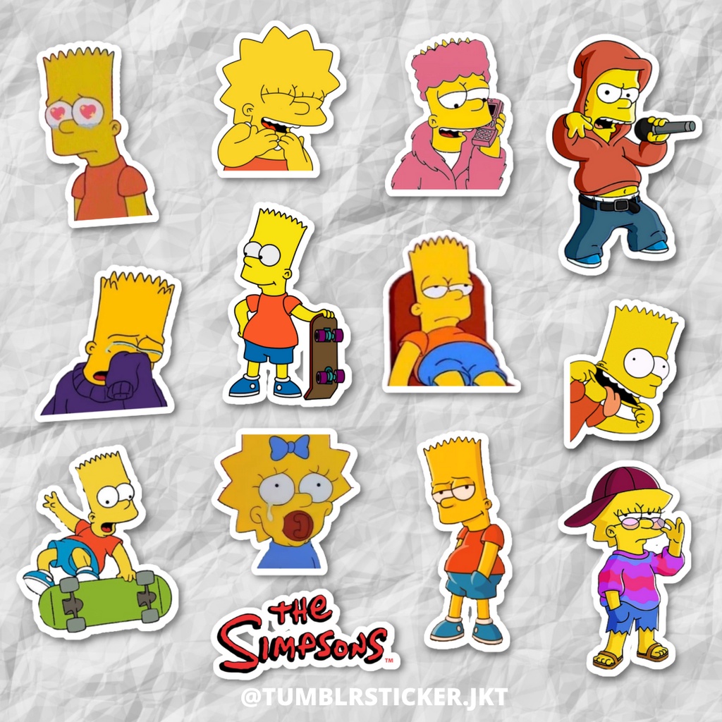 The Simpsons Pack AESTHETIC Sticker | Tumblr LAPTOP Sticker | Aesthetic ...
