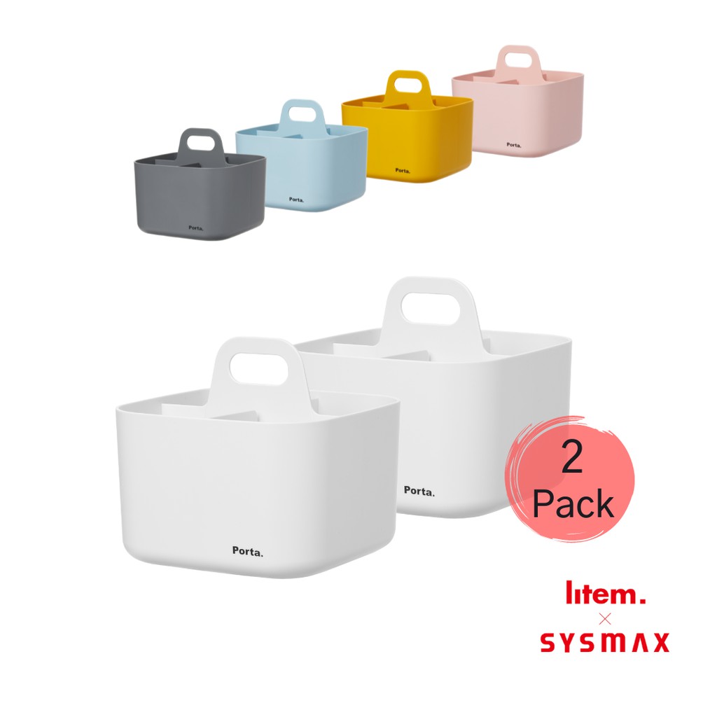 [Litem] Porta Vita, Pack of 2, (Made in Korea) - Stackable, Portable, 4 ...