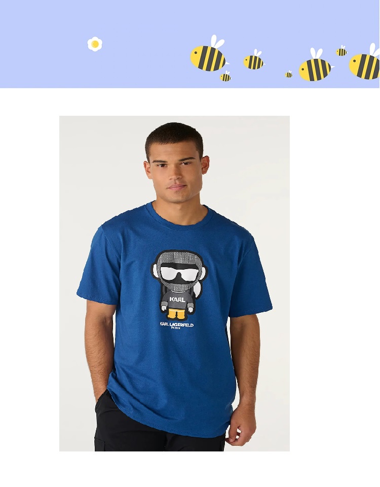 BEG00679 : KARL LAGERFELD PARIS ASTRONAUT KARL LOGO TEE (BLUE) | Shopee ...
