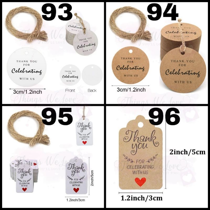 [SG][FREE🚚] Gift Tag Mini Greeting Card Thank You For Coming ...