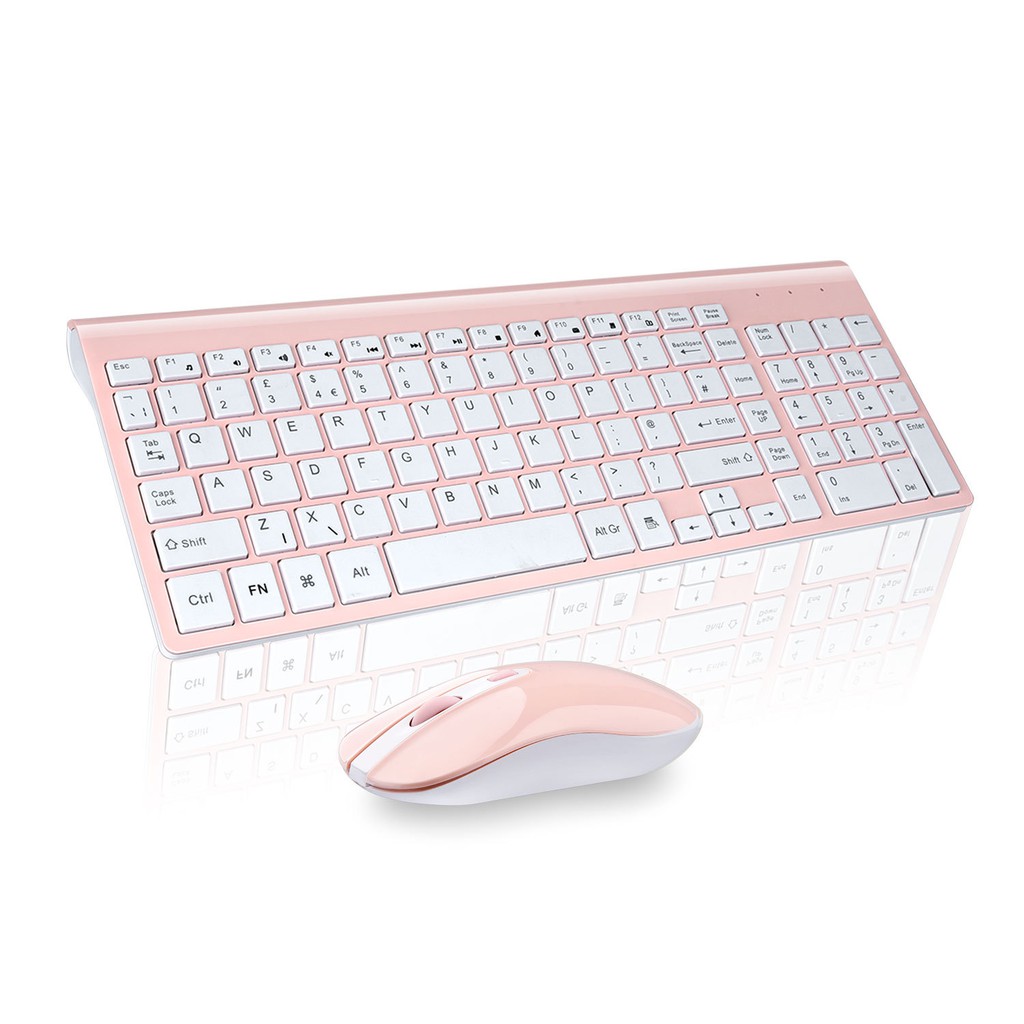 Wireless Keyboard and Mouse Combo 2.4GHZ Portable USB Silent Office ...