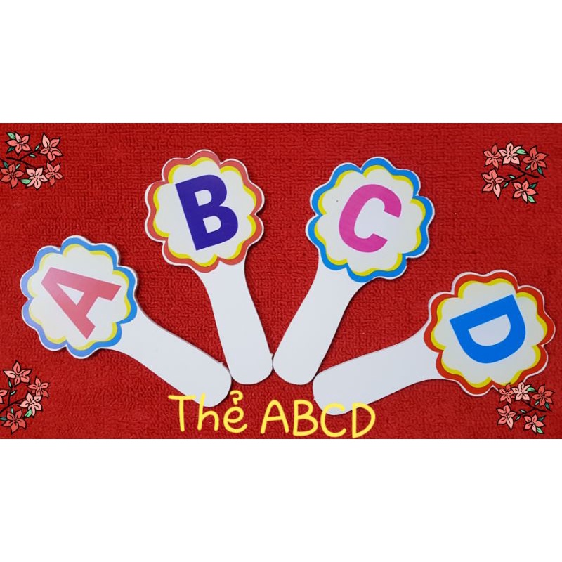 Abcd D Laughing Crane Answer Card has a 5mm white fabric handle ...