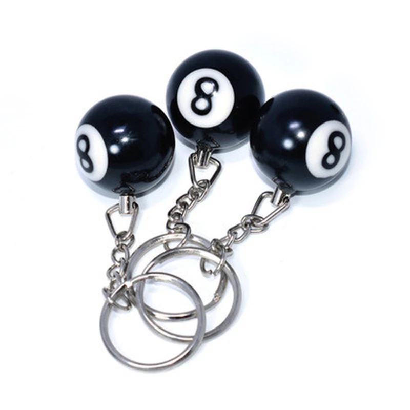 Crazy Billiards Keyring Pool Player Gift Pool Lucky Charm Keychain Gift ...