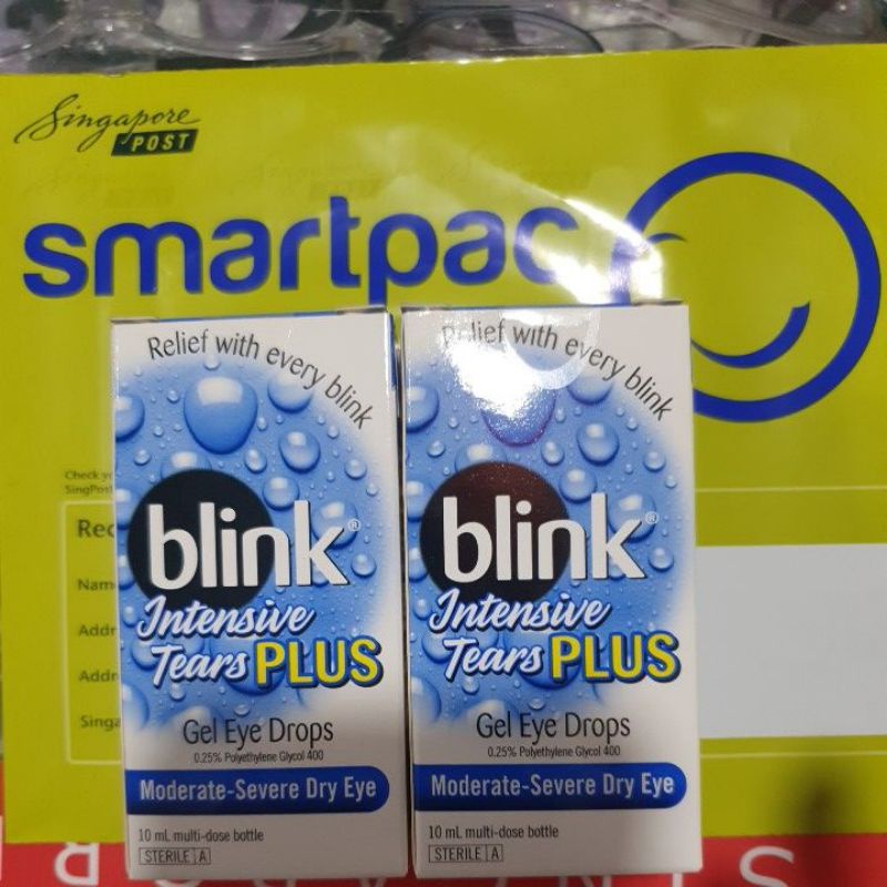 eyedrops for dry eyes (blink gel 10ml) x 2 free shipping by smartpac ...
