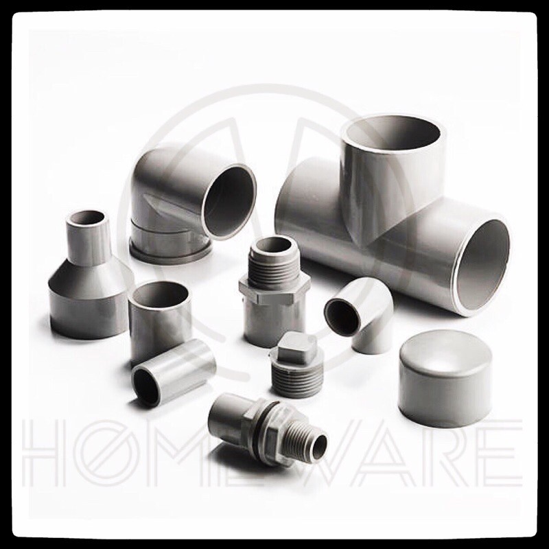 PVC FITTINGS 15mm / penyambung pipe pvc / pvc connector | Shopee Singapore