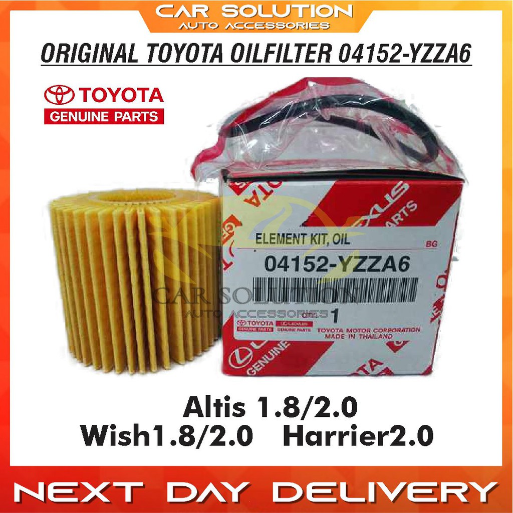 Toyota Oil Filter 04152-YZZA6 for Wish / Harrier / Atlis | Shopee Singapore
