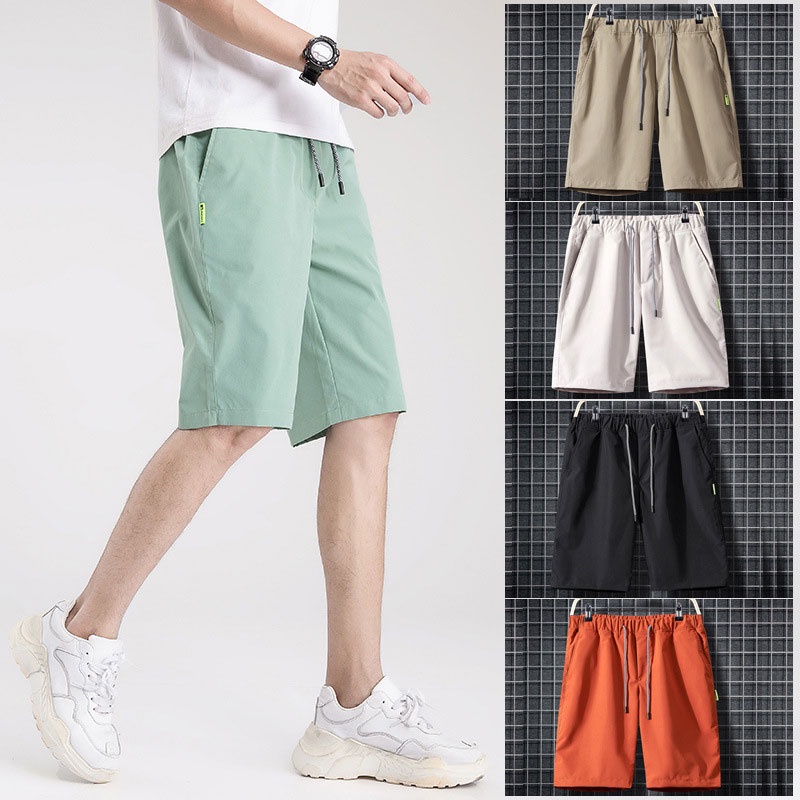 Men Shorts Cropped Casual Short Pants Korean Style Fashion Bermudas ...