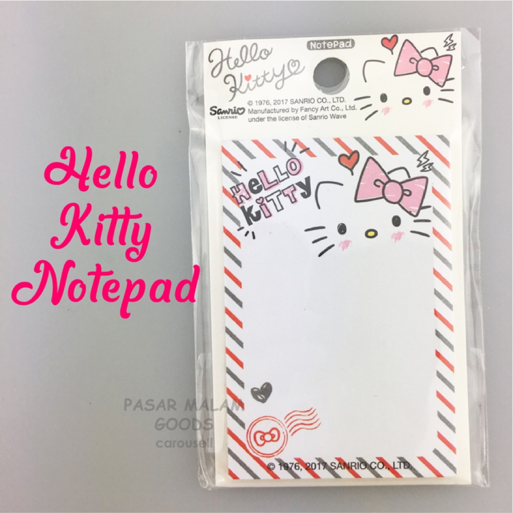 Hello Kitty Notepad Message Memo Pad Small Writing Write Note Paper ...