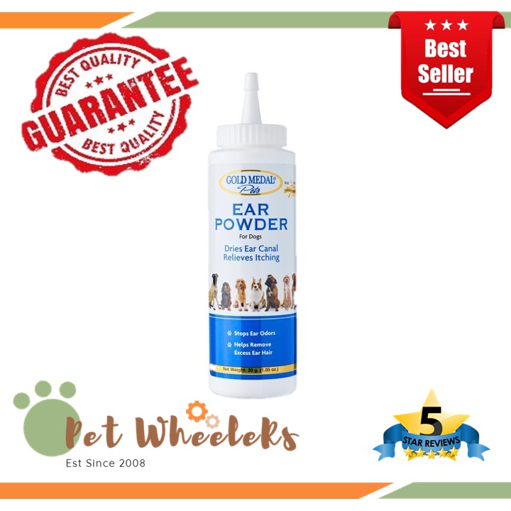 Gold Medal Pets Ear Powder for Dogs Dries Ear Canal Relieves Itching ...