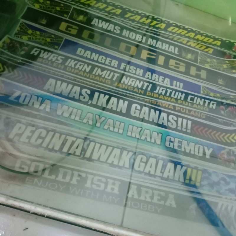 Decorative Fish And channa Stickers (Clear And Thick Writing) | Shopee ...