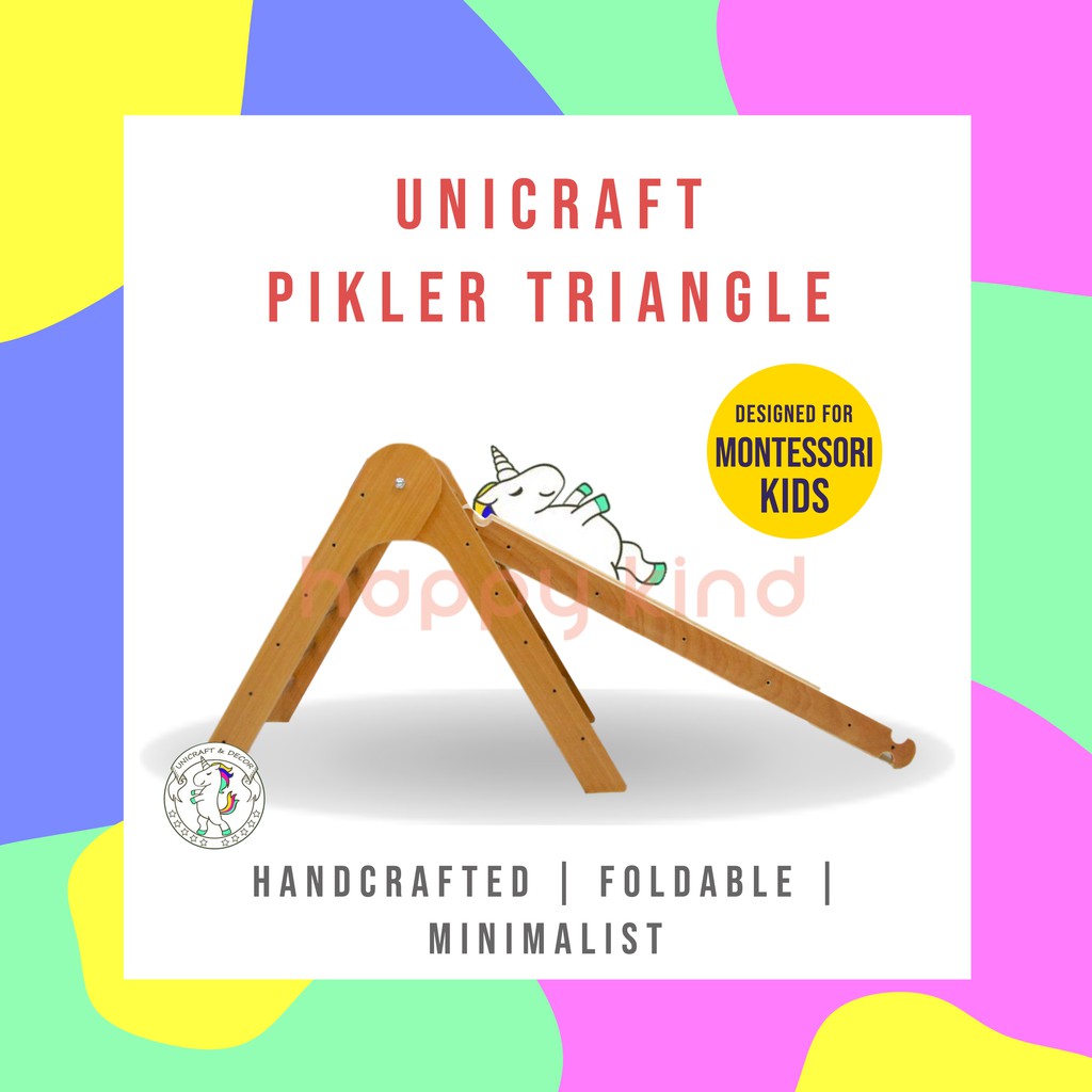 *CLEARANCE* Unicraft Pikler Triangle for Montessori Kids, 2 in 1 ...