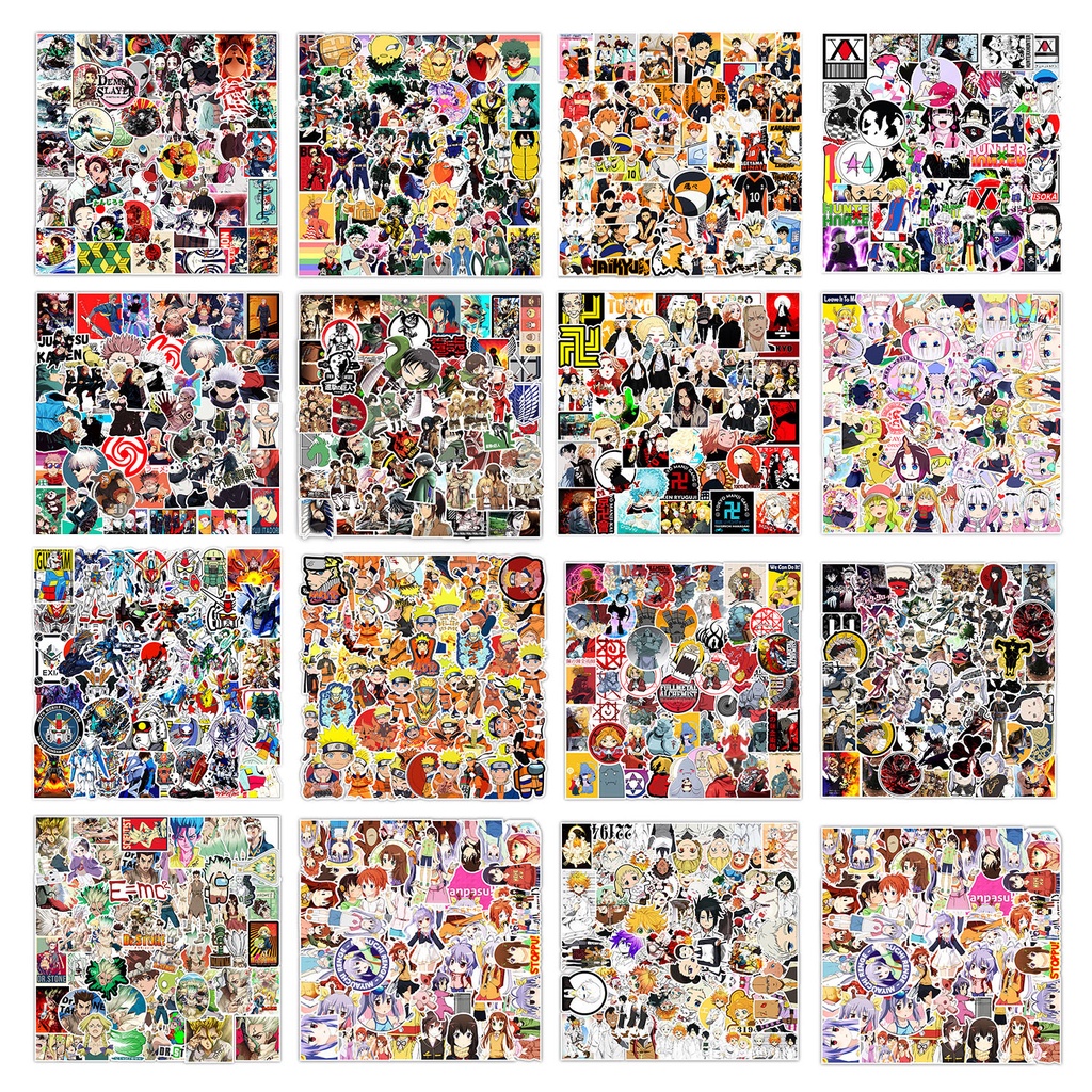 50 pcs Japan Anime Manga Waterproof PVC Stickers Collection | Shopee ...
