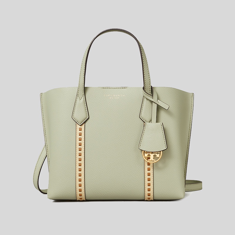 Tory Burch Perry Small Pick-Stitch Small Triple Compartment Tote Bag ...