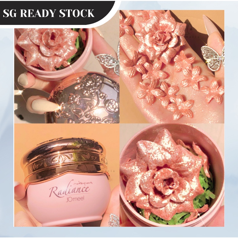 [SG STOCK] Highlighter Flower Shape Powder Contains Pearl Moonshine ...