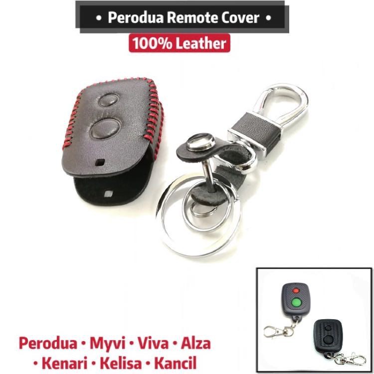 PERODUA REMOTE COVER Leather Key Case Alarm Kunci Kereta Perodua Myvi ...