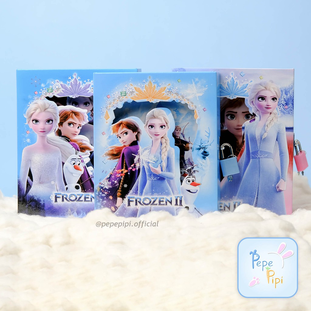 Frozen Picture Lock Lock Diary 2 Books Diary Hard Box Thick Ana Anna ...