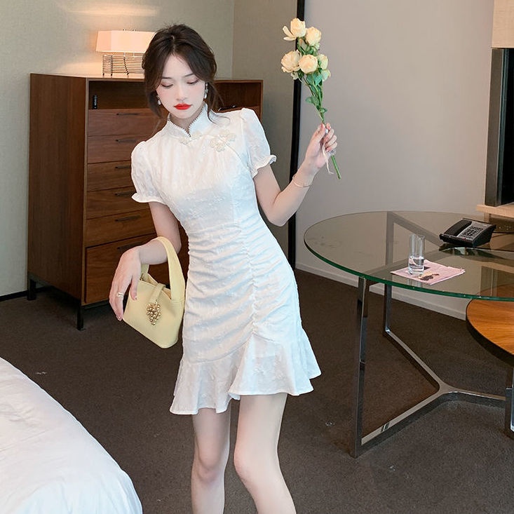 2022 improved cheongsam show thin cool breathable soft Chinese wind ...