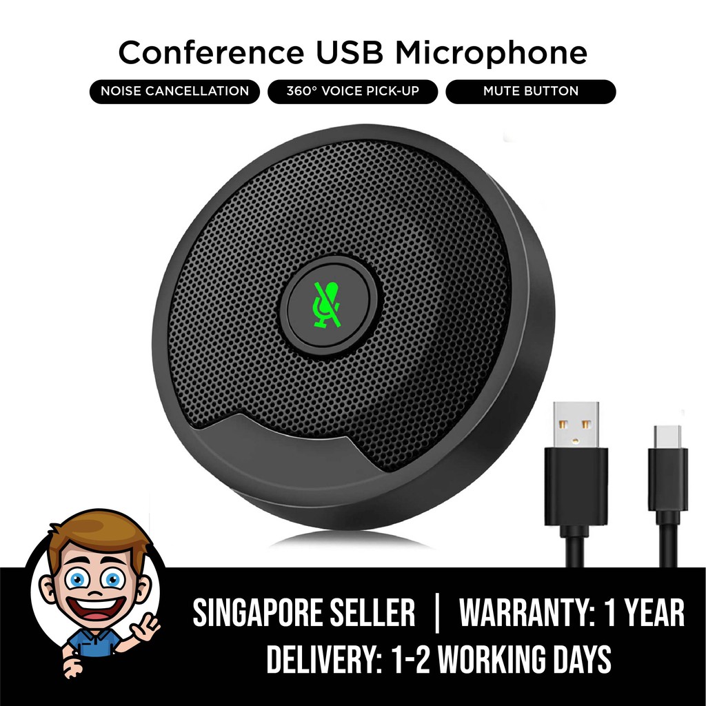 Conference USB Microphone for Computer, Omni-Directional Condenser PC ...