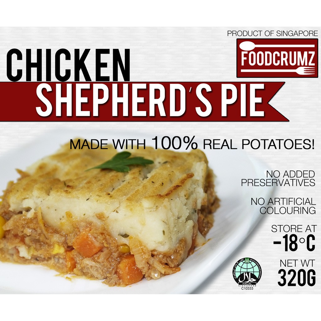 Chicken Shepherd's Pie Frozen Convenience Food Ready to Eat Meal prep ...