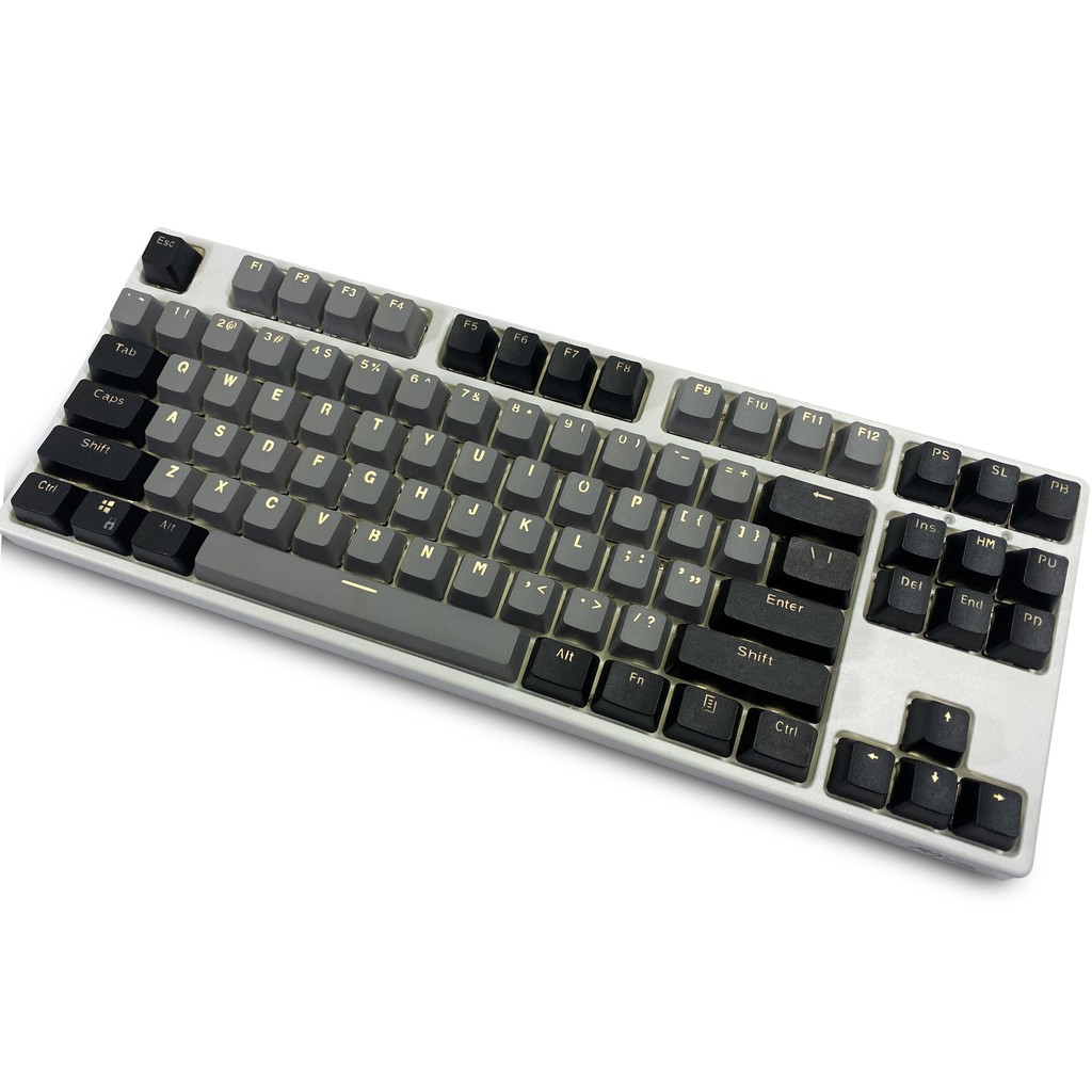Black grey Keycaps, 87 PBT Keys Keycaps Mechanical Keyboard Keycaps ...